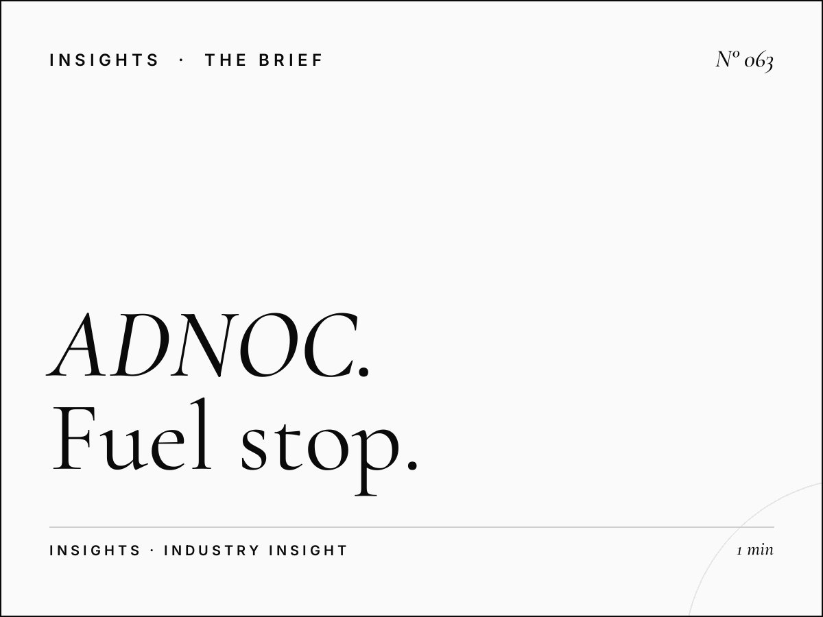 ADNOC Gas Stations | Fuel Stop Advertising UAE