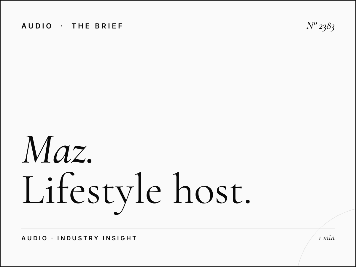 Maz Hakim Virgin Radio: Lifestyle Host Programming Advertising